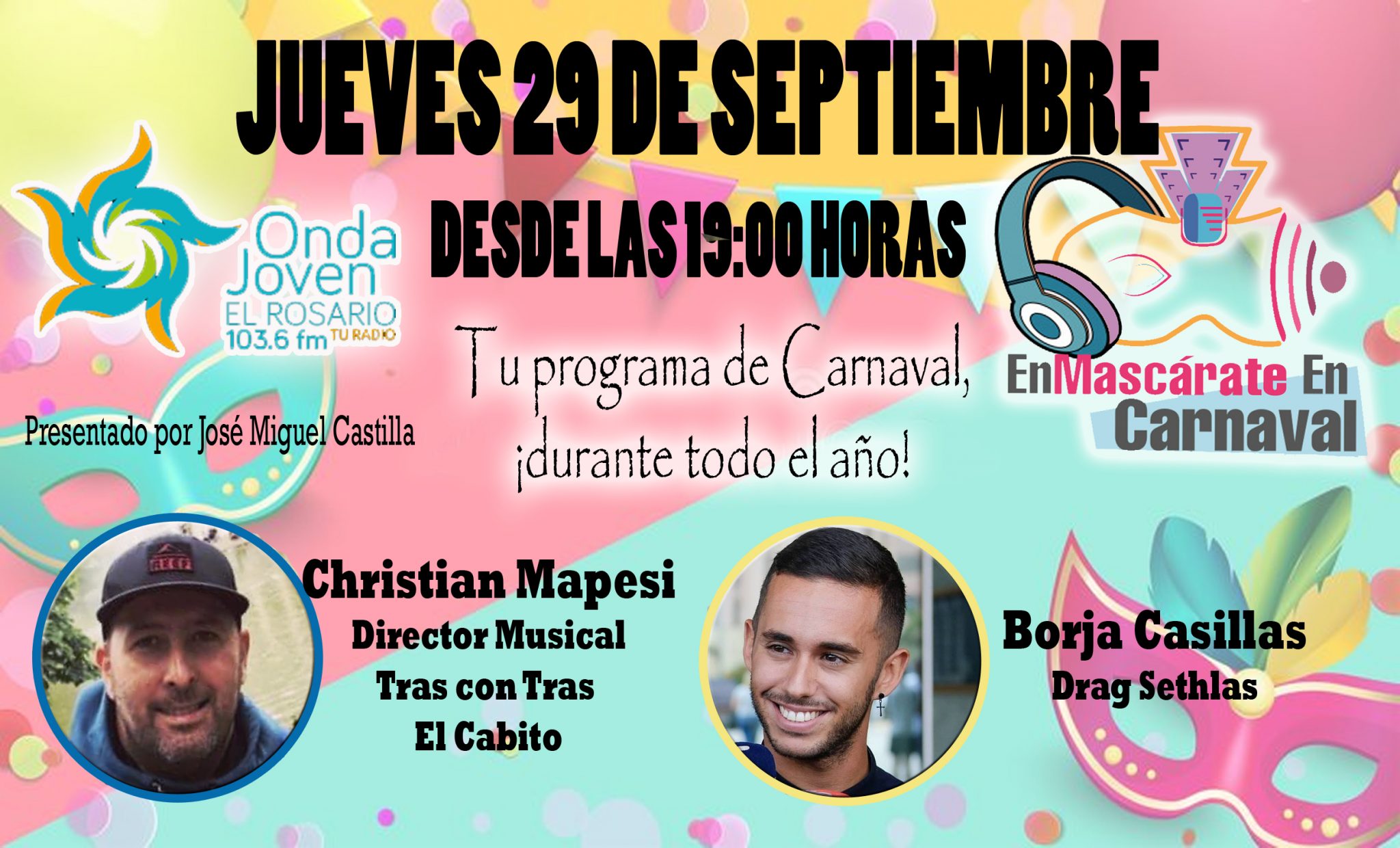‘EnMascárate En Carnaval’ con Borja Casillas y Christian Mapesi – Grupo ...